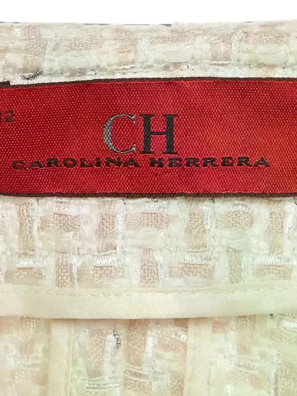 Carolina Herrera Open-front Tweed Coat
