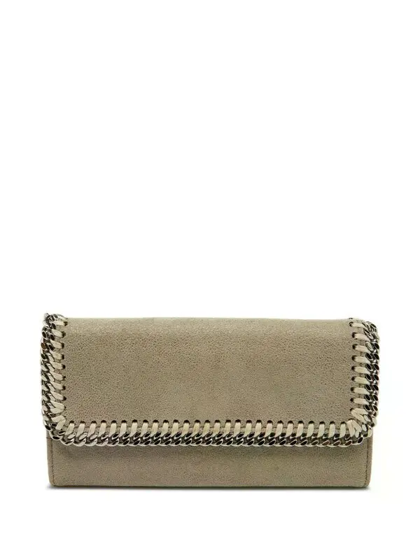 Stella McCartney Falabella Chain-trim Wallet - Grey