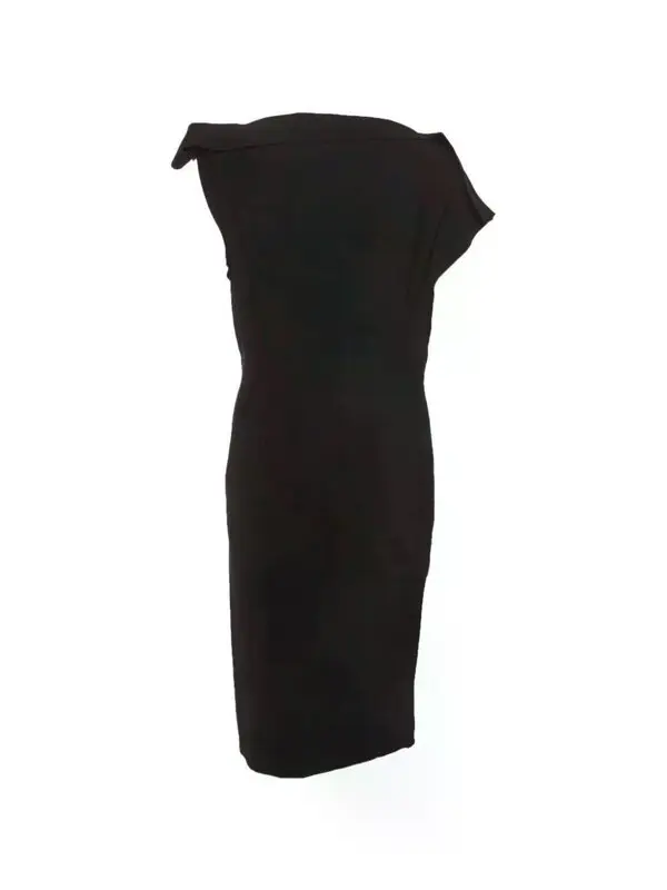 LANVIN Asymmetric Draped Midi Dress - Black