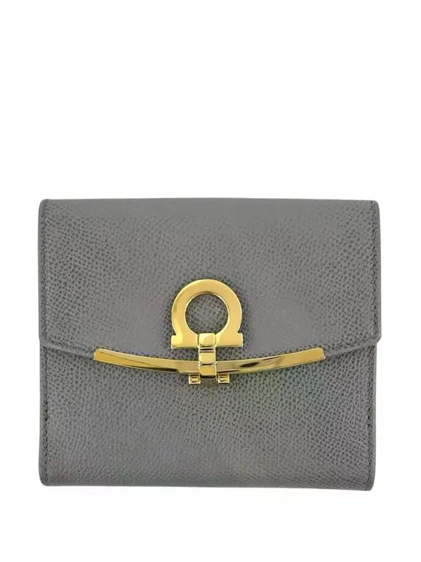 FERRAGAMO 2000-2026 Leather Gancini French Wallet Small Wallets