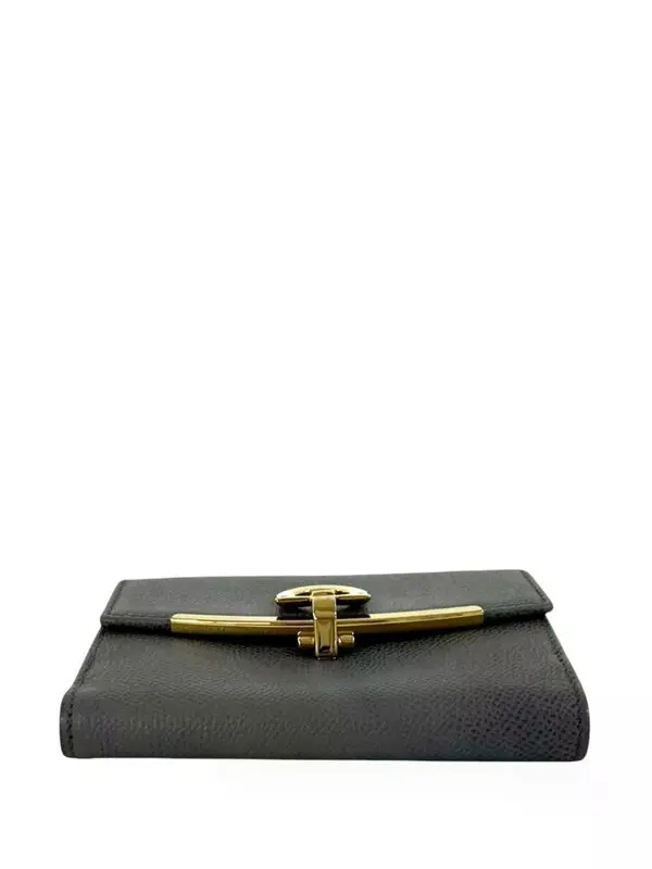FERRAGAMO 2000-2026 Leather Gancini French Wallet Small Wallets