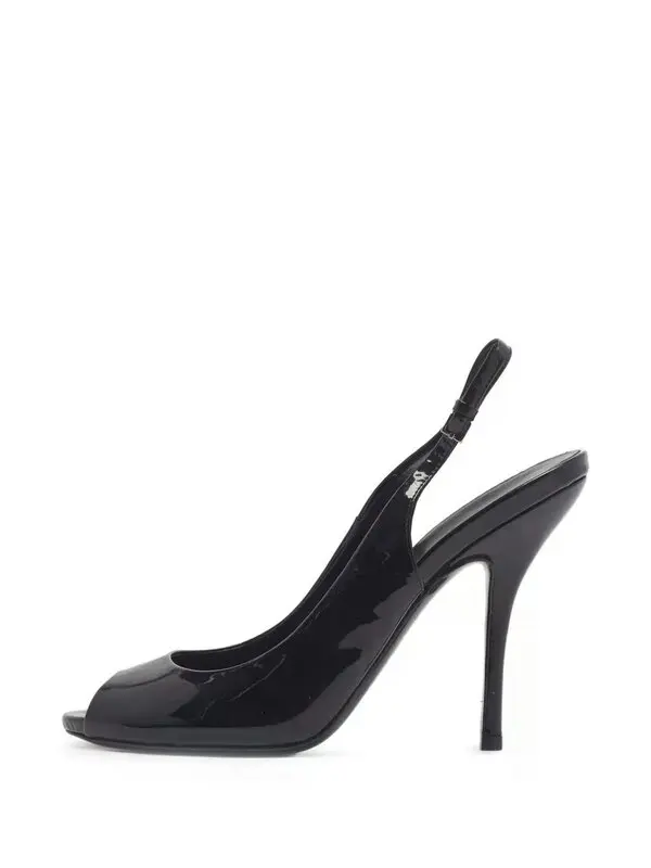 Gucci Peep-toe Slingback Leather Pumps