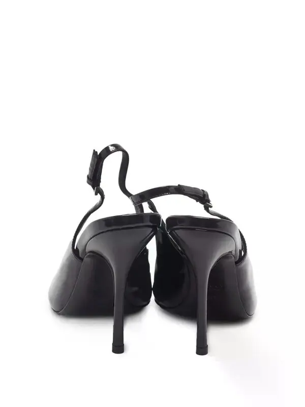 Gucci Peep-toe Slingback Leather Pumps