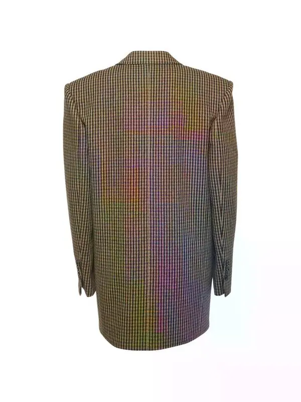 Saint Laurent Houndstooth Double-breasted Coat