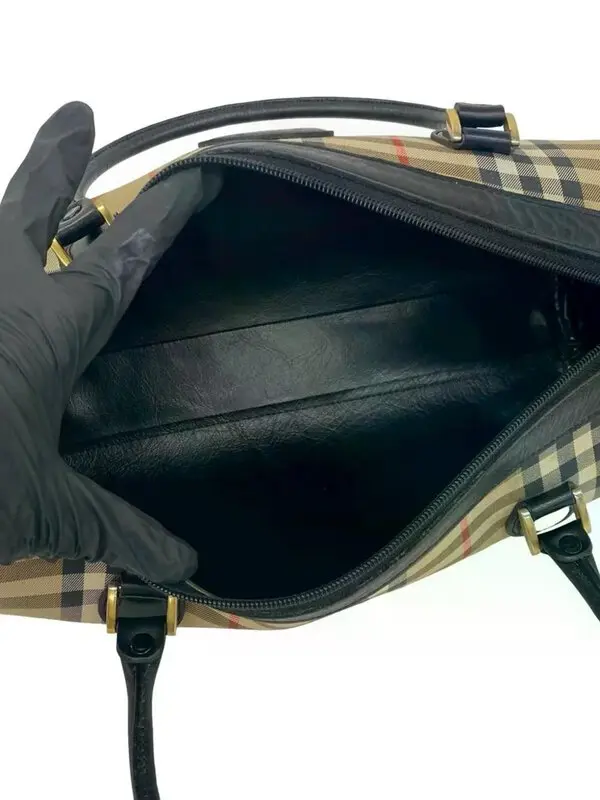 Burberry Haymarket Check Canvas Boston Bag