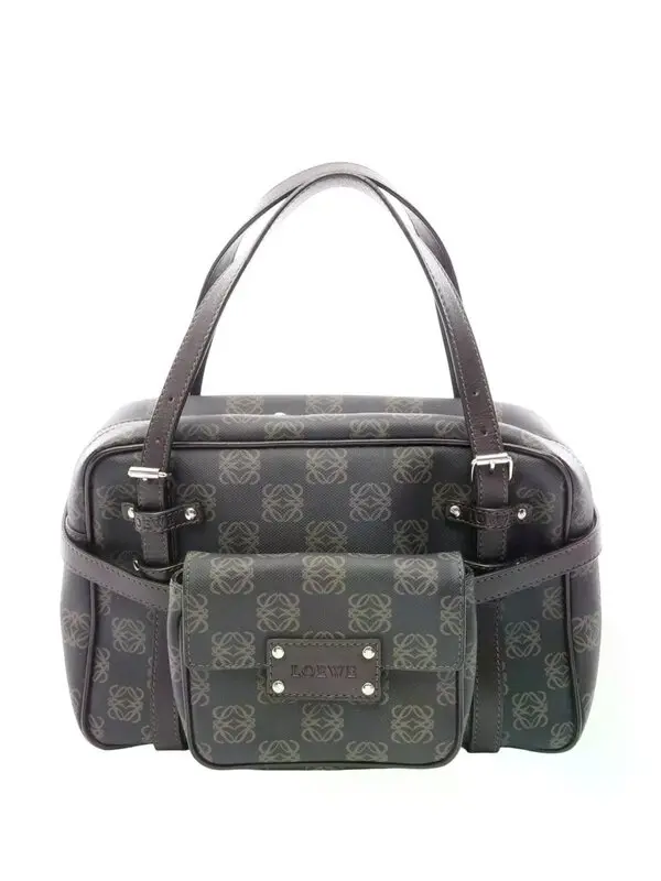 Loewe 2005 Anagram Coated Canvas Handbag - Grey