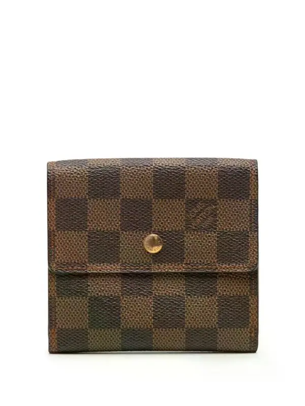 LOUIS VUITTON 2004 Damier Ebene Portefeuille Elise Wallet Small Wallets
