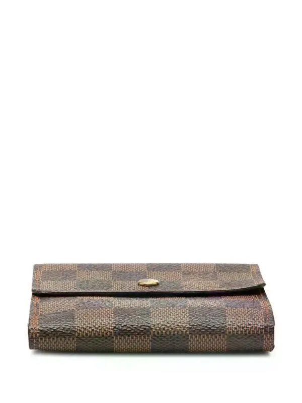 LOUIS VUITTON 2004 Damier Ebene Portefeuille Elise Wallet Small Wallets