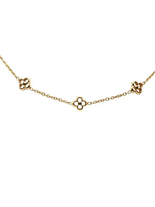 LOUIS VUITTON Plated Flower Full Necklace - Gold