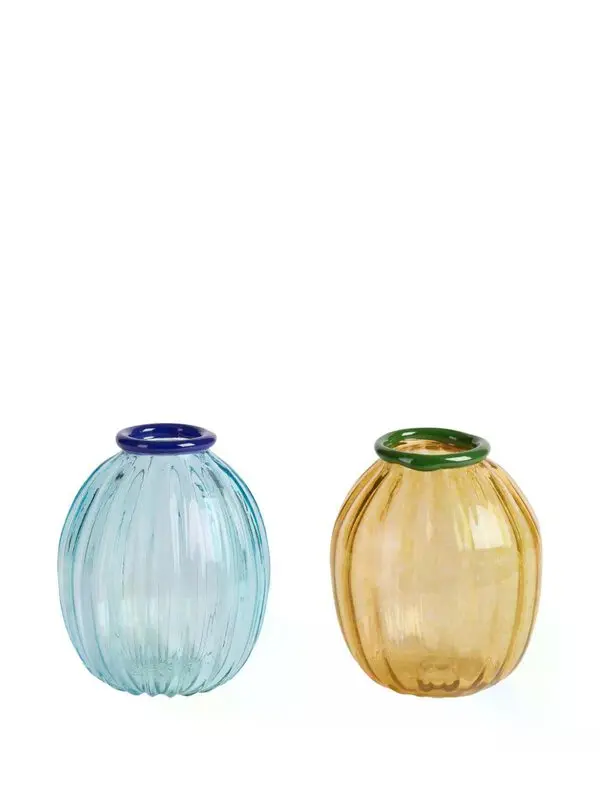 LISA CORTI Rosebud Ribbed Glass Vases