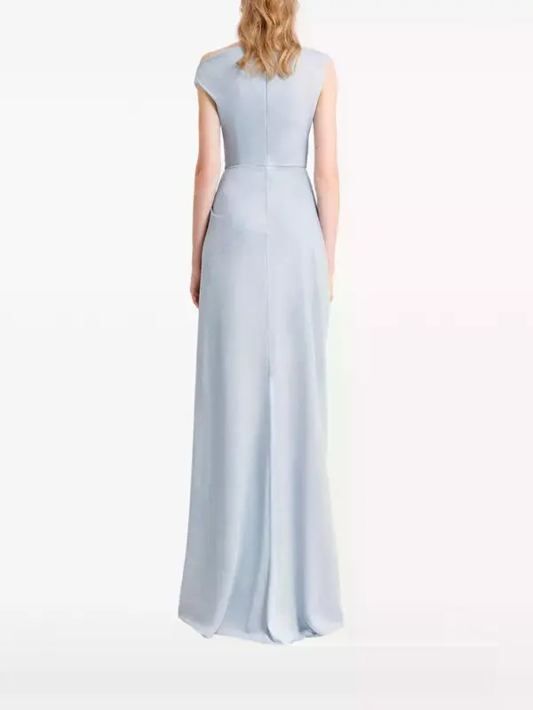 GEMY MAALOUF Asymmetrical Draped Gown With Side Slit