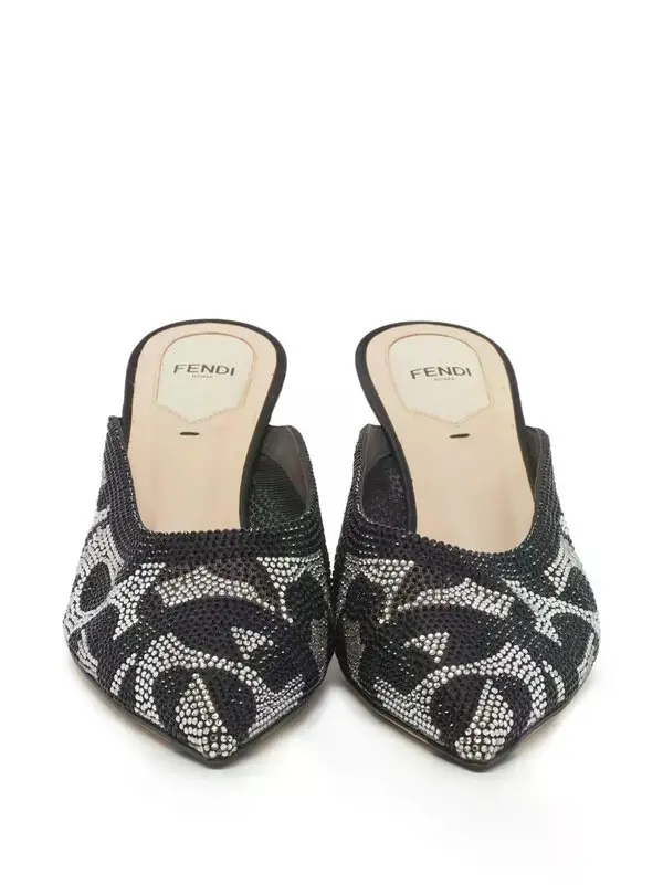 Fendi Colibri Crystal-embellished Mules