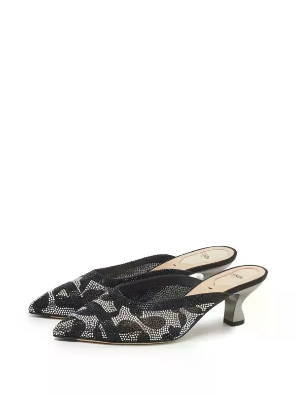 Fendi Colibri Crystal-embellished Mules