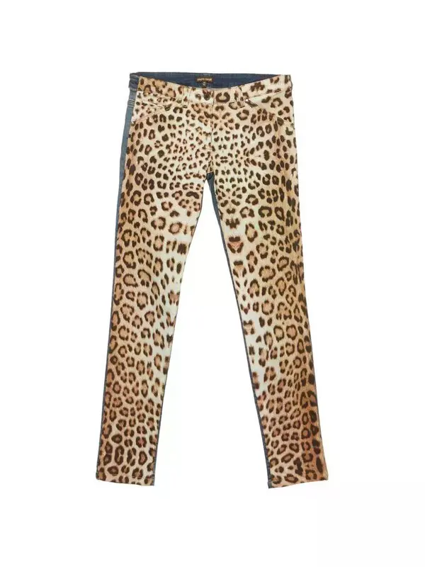 Roberto Cavalli Leopard Print Skinny Jeans