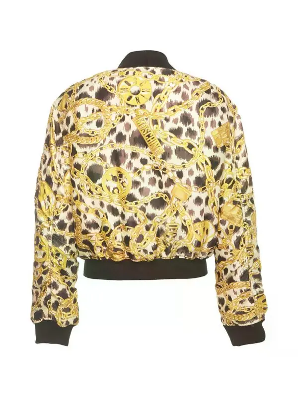 Moschino X H&m Leopard Print Zip-up Jacket