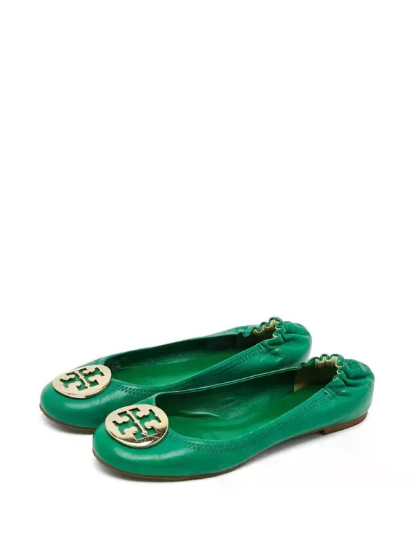 Tory Burch Minnie Logo Medallion Ballet Flats