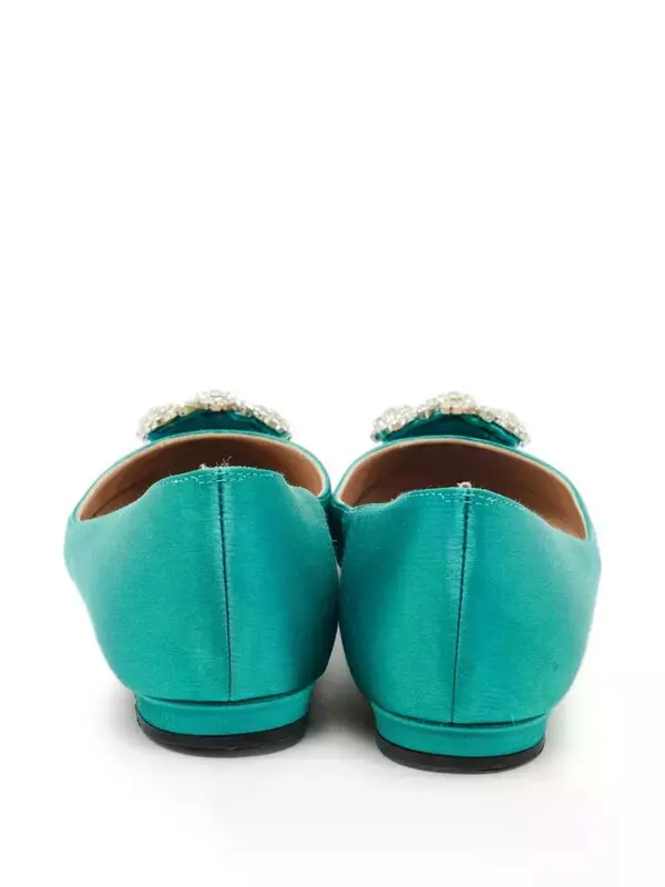 Manolo Blahnik Hangisi Ballet Flats - Blue