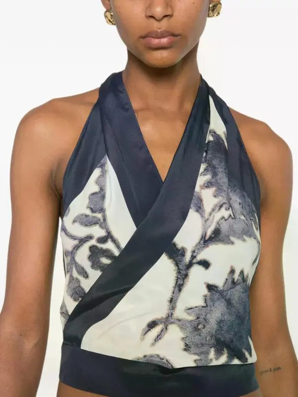 SIR. Phillipa Floral Print Halter Neck Top