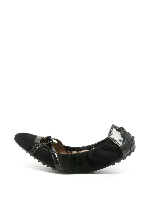 TOD'S Suede Ballet Flats - Black