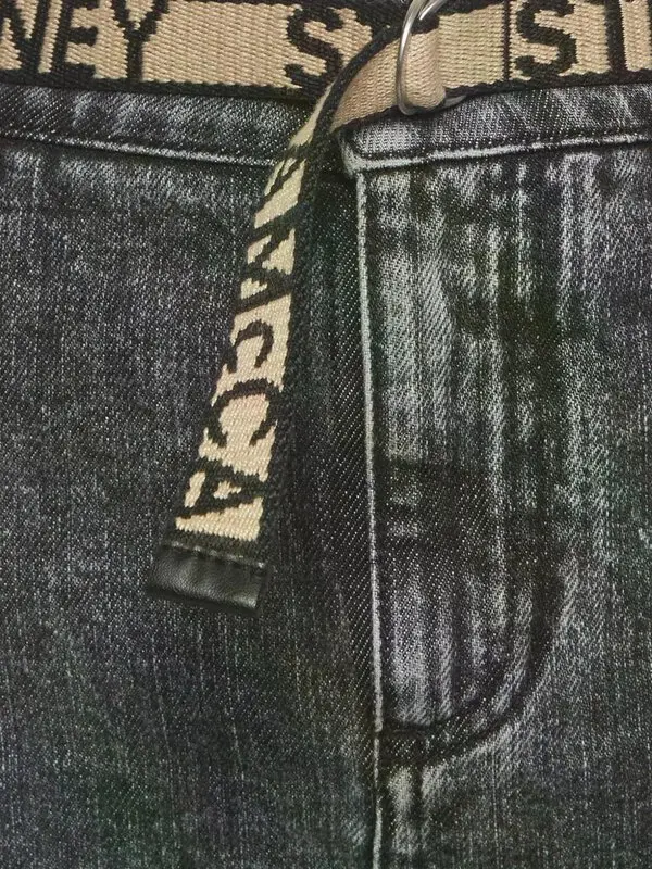 Stella McCartney Logo-belt Denim Skirt