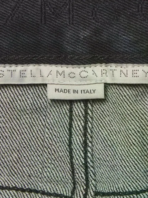 Stella McCartney Logo-belt Denim Skirt
