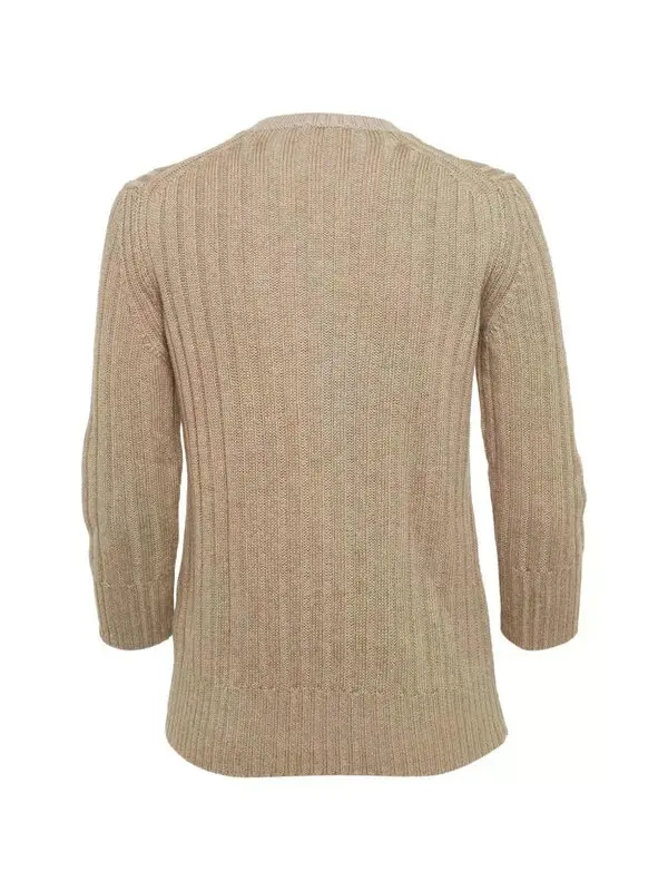 Chloé Ribbed Lace-up Knit Sweater