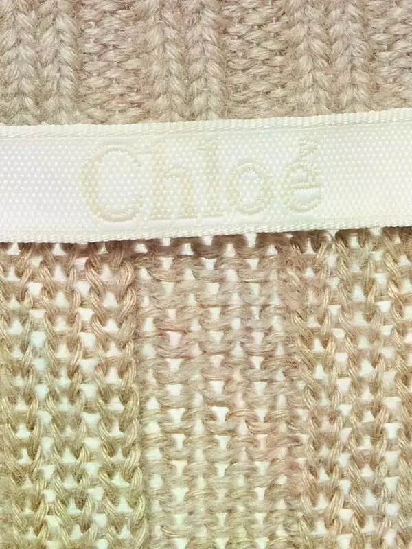 Chloé Ribbed Lace-up Knit Sweater