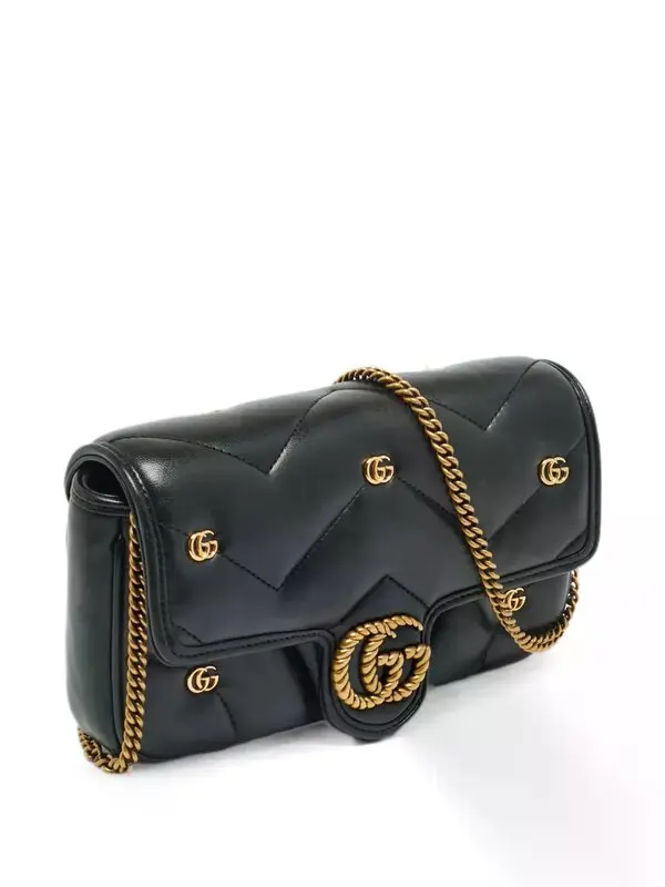 Gucci Mini Gg Marmont Quilted Crossbody Bag - Black