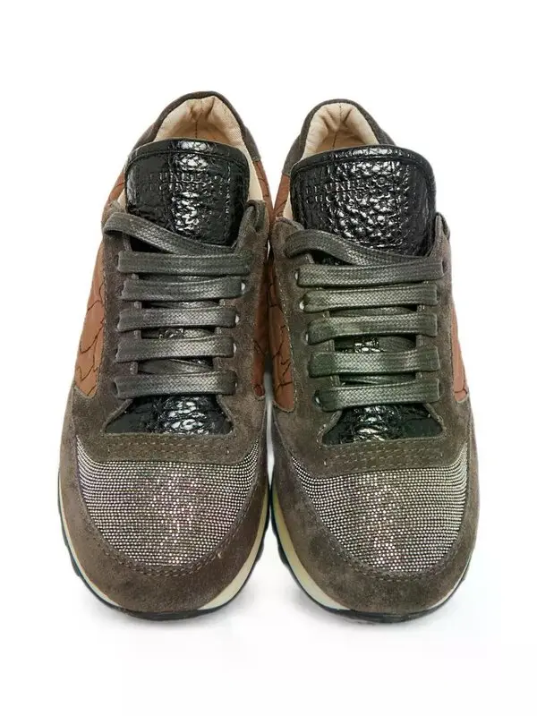 Brunello Cucinelli Suede Panel Lace-up Sneakers