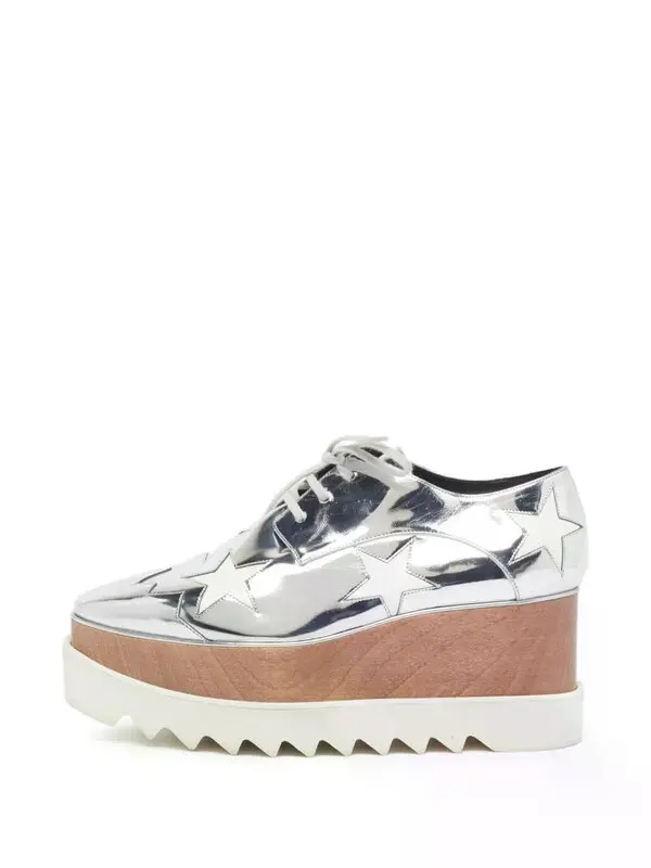 Stella McCartney Elyse Platform Wedge Sneakers - Silver