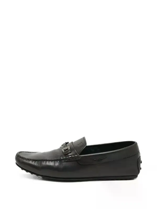 TOD'S Braided Leather Loafers - Black
