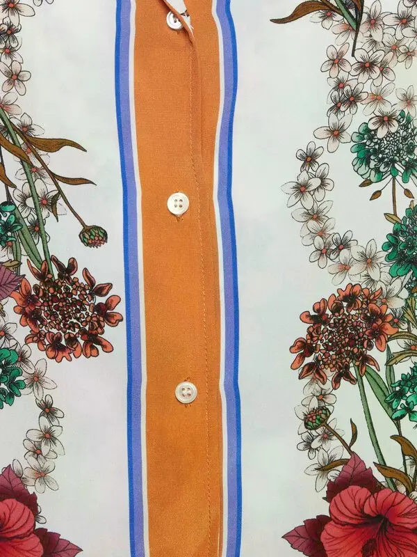 Sandro Silk Floral Print Shirt