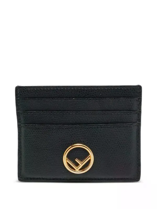 Fendi 2022 F Is Leather Card Holder - Black