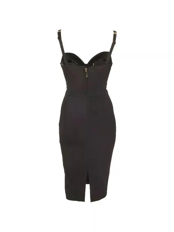 Elisabetta Franchi Crepe Bustier Midi Dress
