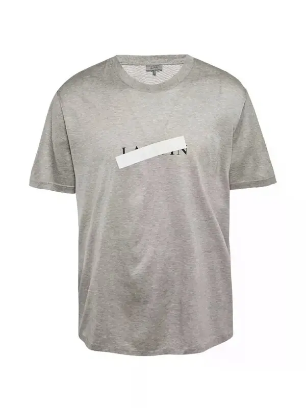 LANVIN Logo Reflective Tape T-shirt - Grey
