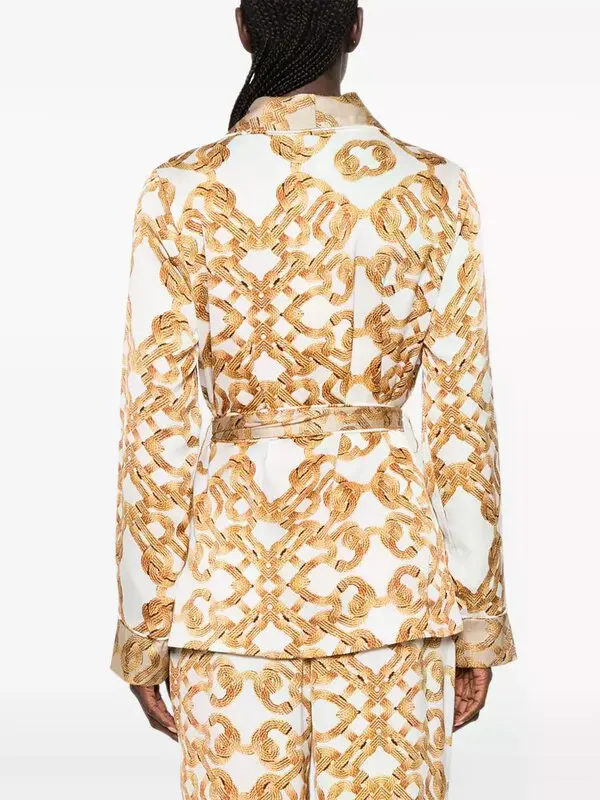 TWINSET Rope-print Belted Jacket