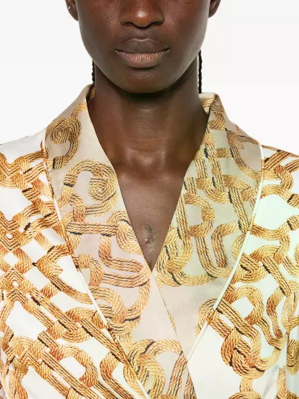 TWINSET Rope-print Belted Jacket