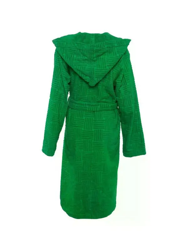 Bottega Veneta Intreccio Pattern Cotton Bathrobe