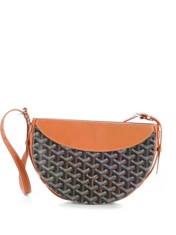 Goyard Hirondelle Shoulder Bag In Coated Canvas And Leather - Brown