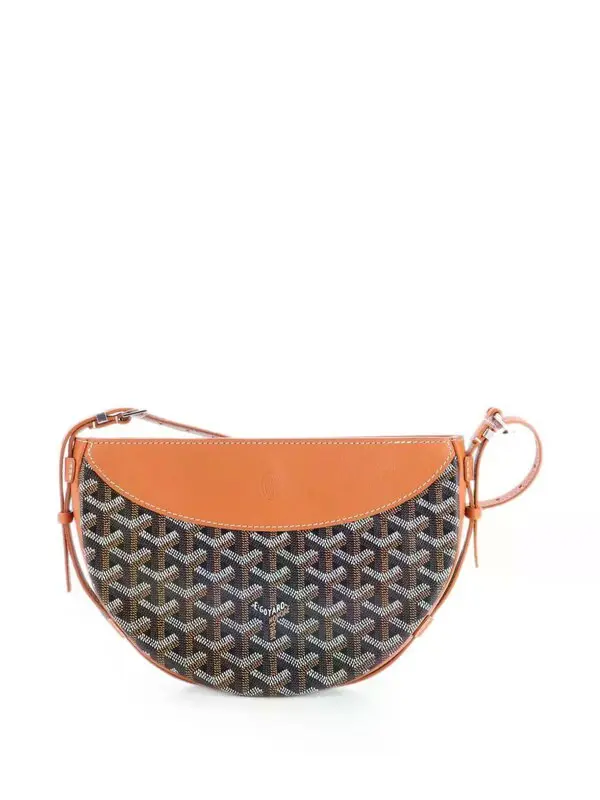 Goyard Hirondelle Shoulder Bag In Coated Canvas And Leather - Brown
