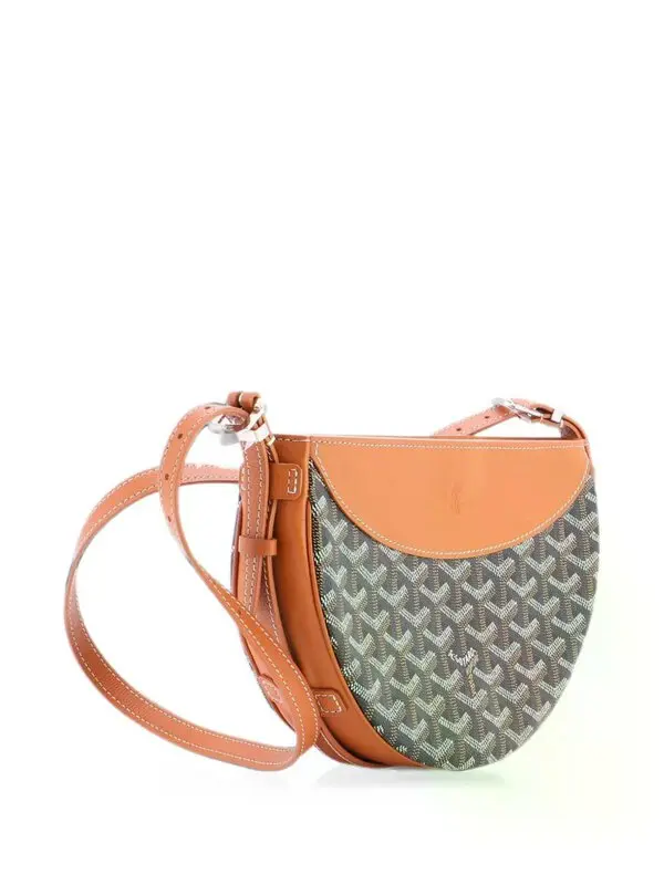 Goyard Hirondelle Shoulder Bag In Coated Canvas And Leather - Brown