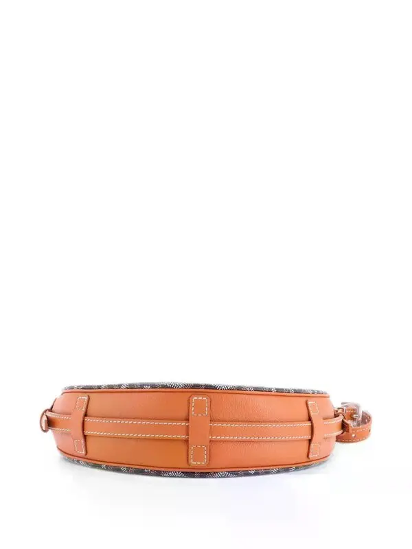 Goyard Hirondelle Shoulder Bag In Coated Canvas And Leather - Brown