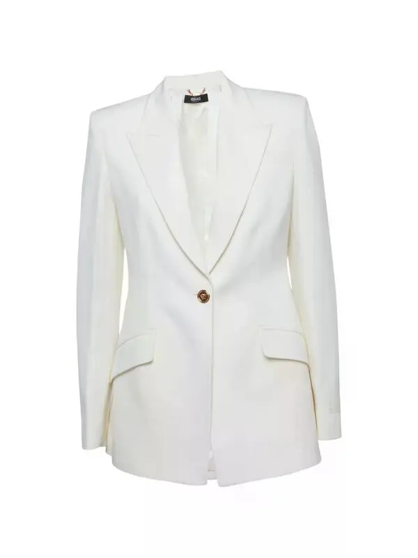 Versace Peak Lapel Gabardine Blazer