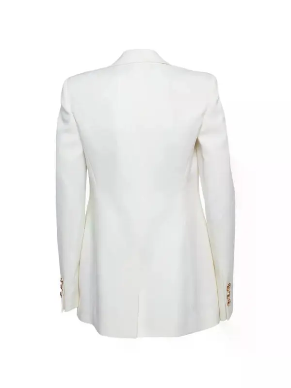 Versace Peak Lapel Gabardine Blazer
