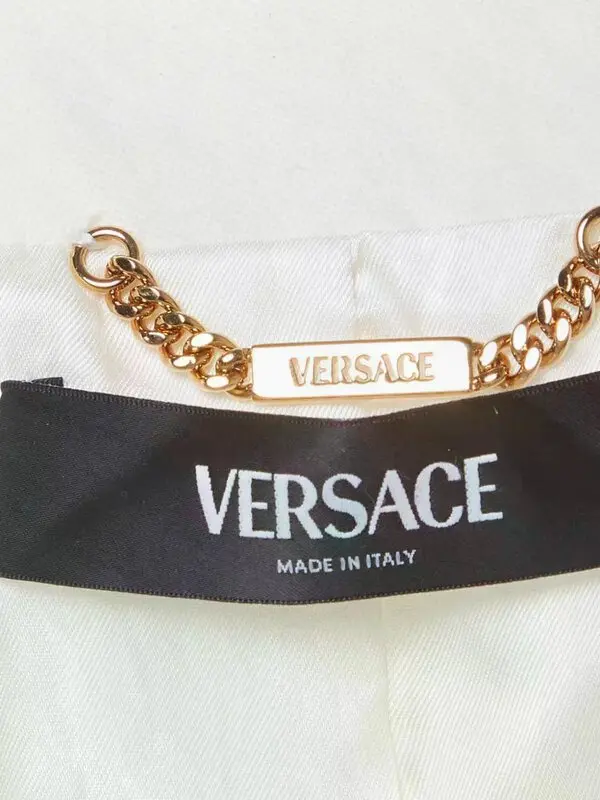 Versace Peak Lapel Gabardine Blazer