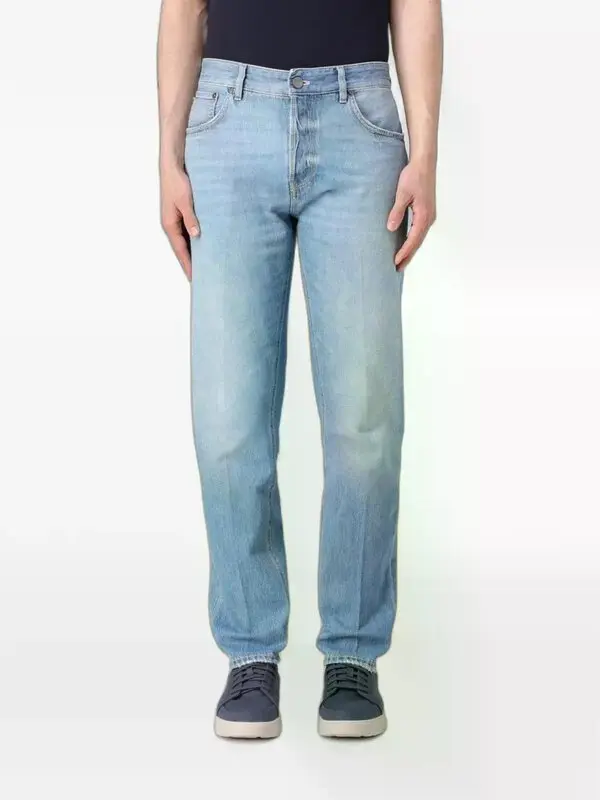 PT TORINO Faded Effect Straight-leg Jeans - Blue