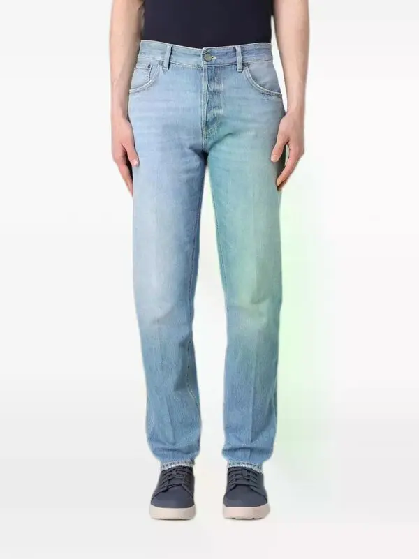 PT TORINO Faded Effect Straight-leg Jeans - Blue