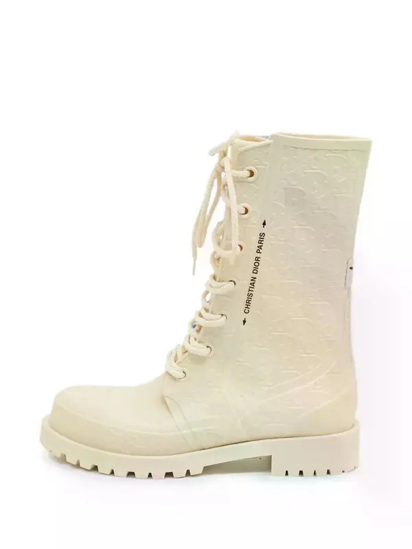 Dior Oblique Combat Boots - Neutrals