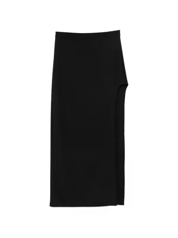 Wardrobe.NYC Side-slit Midi Skirt - Black