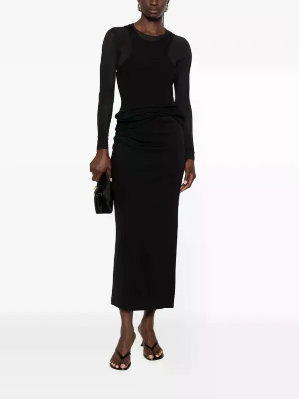 Wardrobe.NYC Side-slit Midi Skirt
